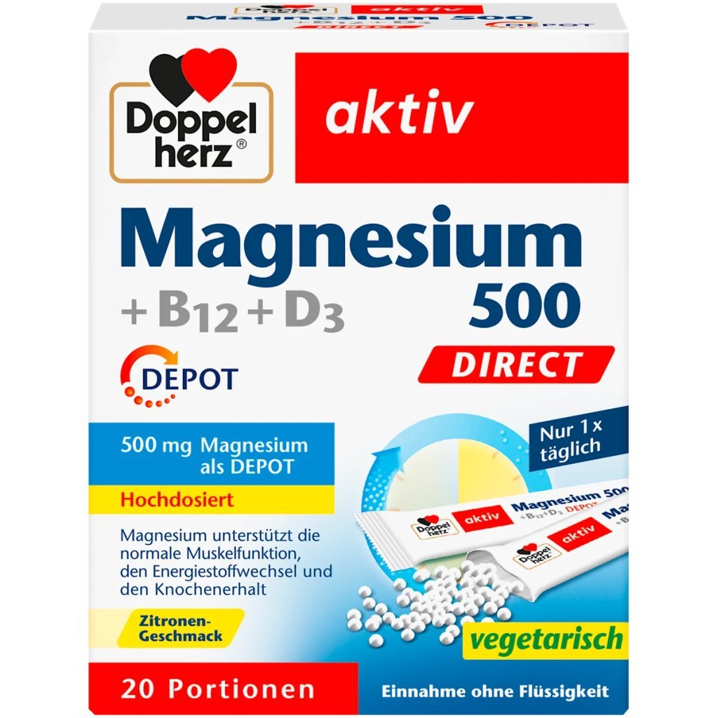 Doppelherz Magnesium B12 D3 500 Mg Direktgranulat 20 Sticks ...