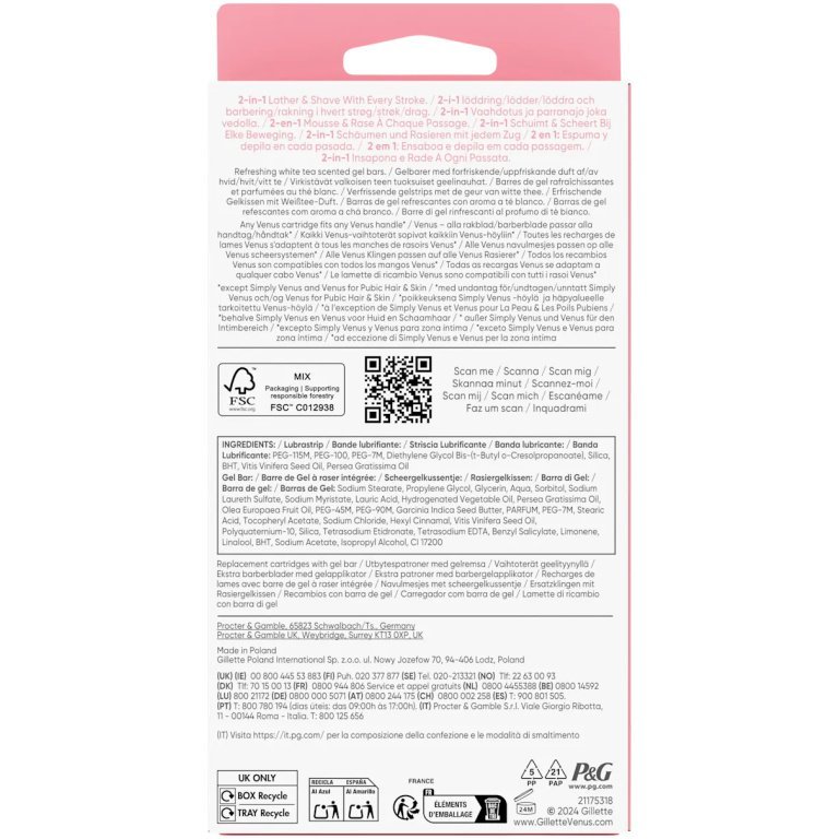 Gillette Venus Comfortglide Spa Breeze Rasierklingen 12‑pack ...
