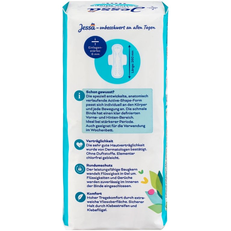 Jessa Maxi Maandverband 12 Stuks Active Shape Lang DM - GoedkopeActies.nl
