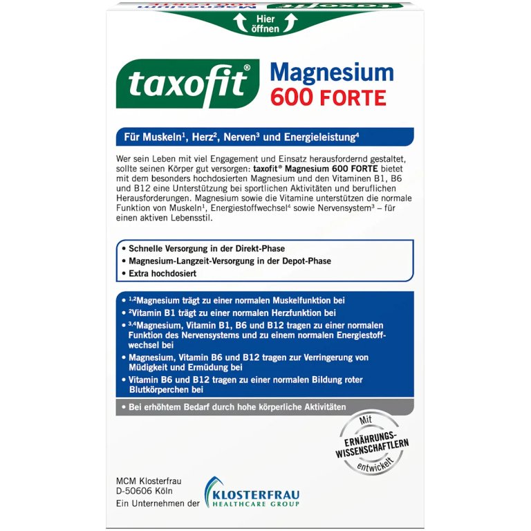 Taxofit Magnesium 600 Forte Depot Tabletten 30 Stuks - GoedkopeActies.nl